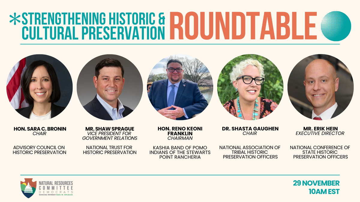 MEDIA ADVISORY: Ranking Member Grijalva to Hold Historic and Cultural ...